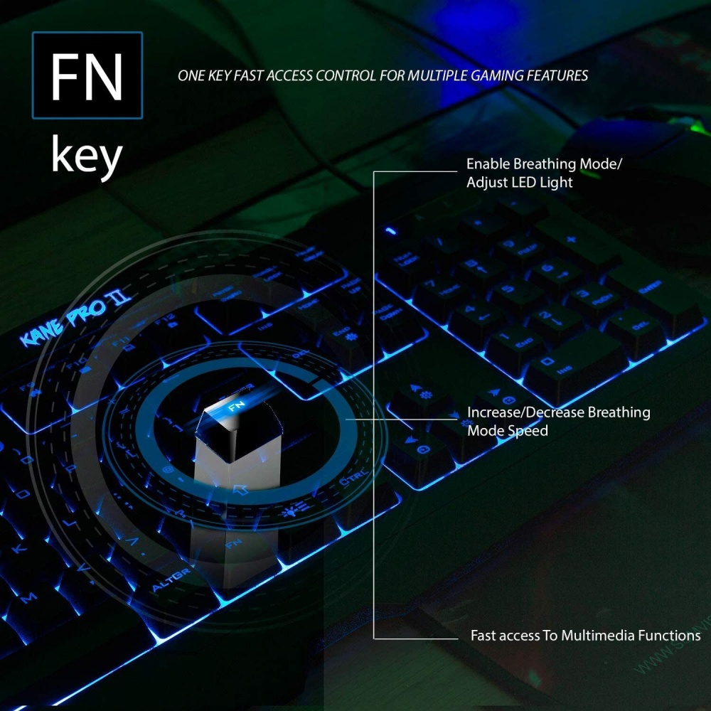 Sumvision Nemesis Kane Pro II LED Multi-Colour Backlit Gaming Keyboard ...